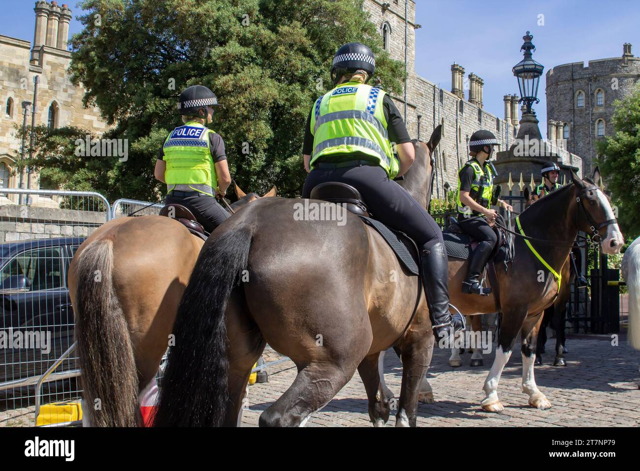 15 June 2023 Mounted Police Officers on crowd control duty on the ...