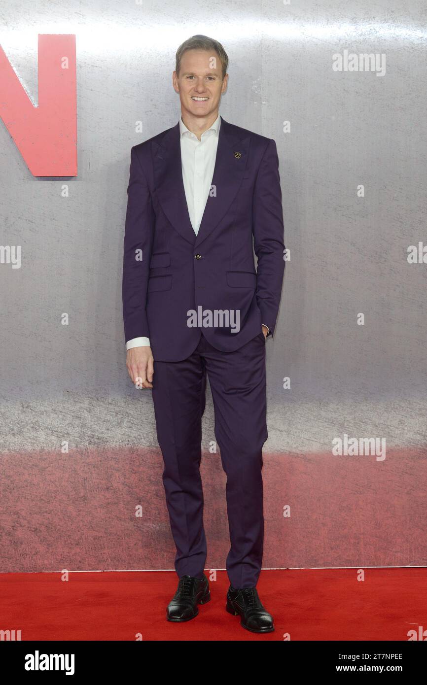 London, UK . 16 November, 2023 . Dan Taylor pictured at the UK Premiere ...