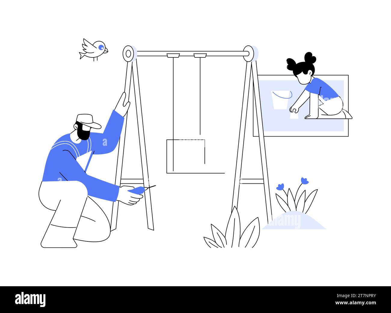 Playground installation abstract concept vector illustration Stock ...