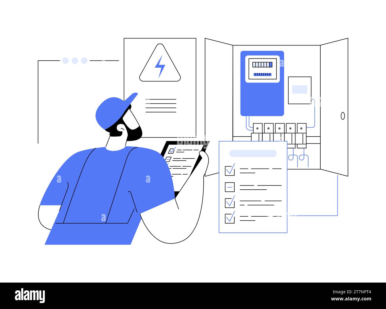 Electrical inspection abstract concept vector illustration Stock Vector ...