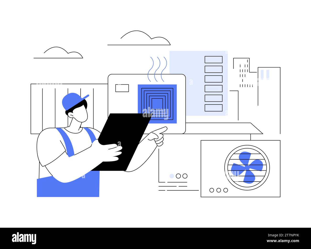 Ventilation construction site Stock Vector Images - Alamy