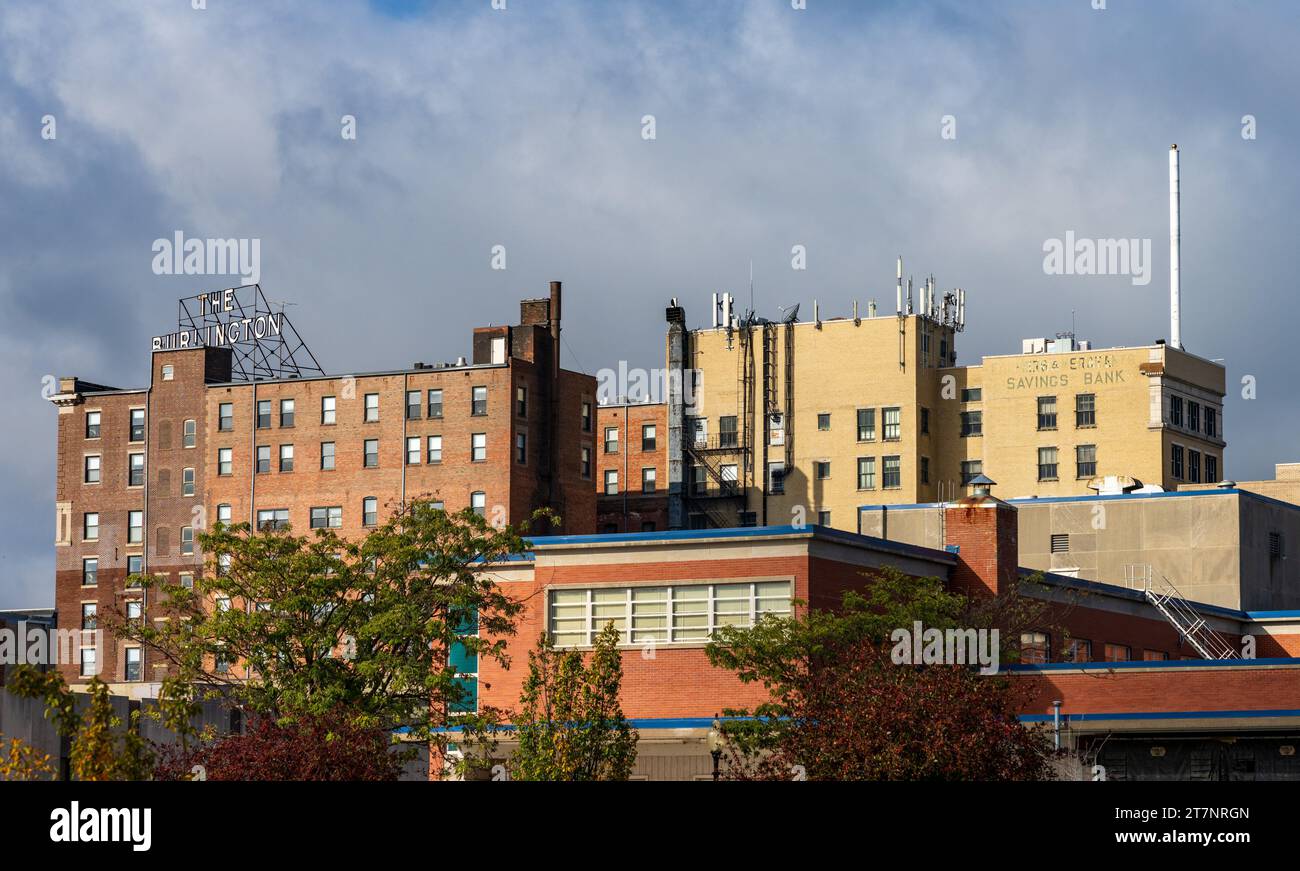 Burlington, IA - 19 October 2023: Panorama of the city skyline ...