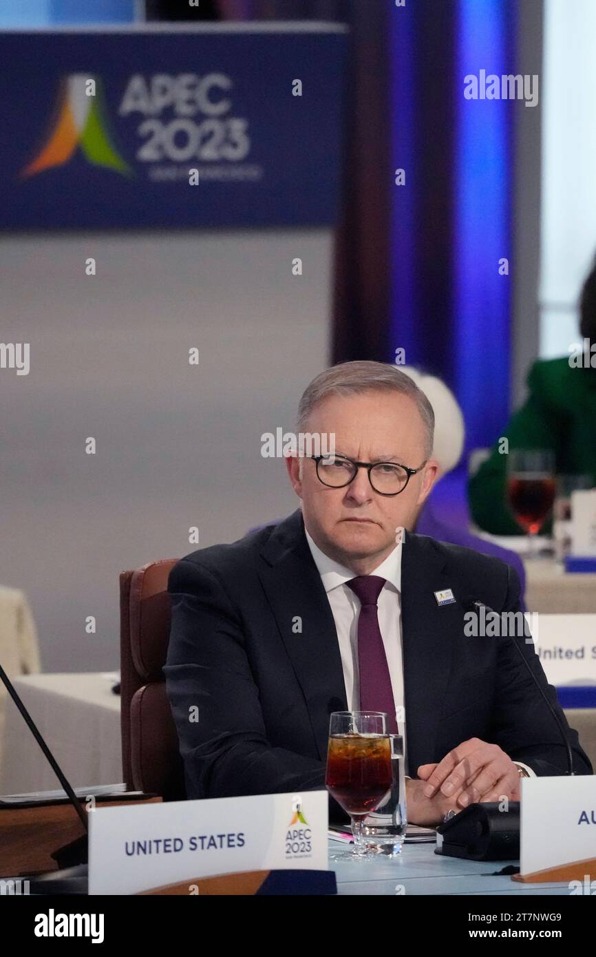 Australia Prime Minister Anthony Albanese sits next to other leaders ...