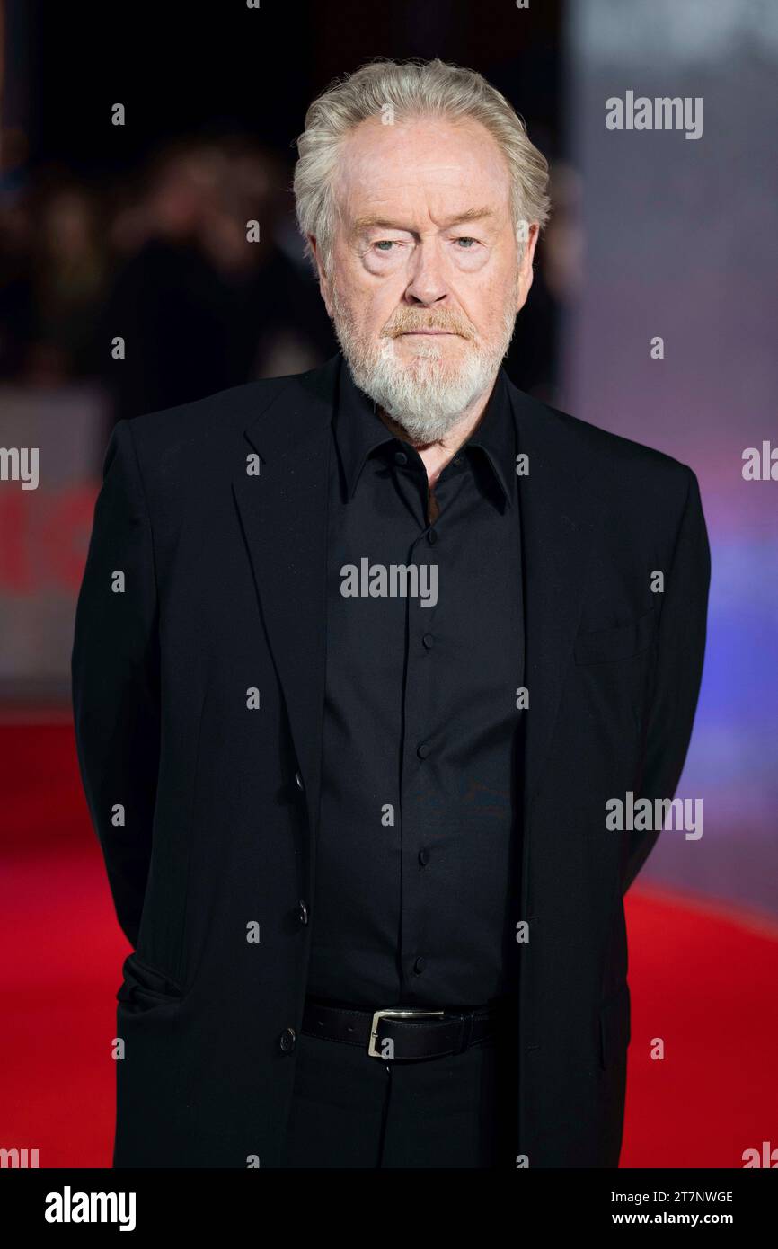 Ridley Scott poses for photographers upon arrival at the UK premiere of ...