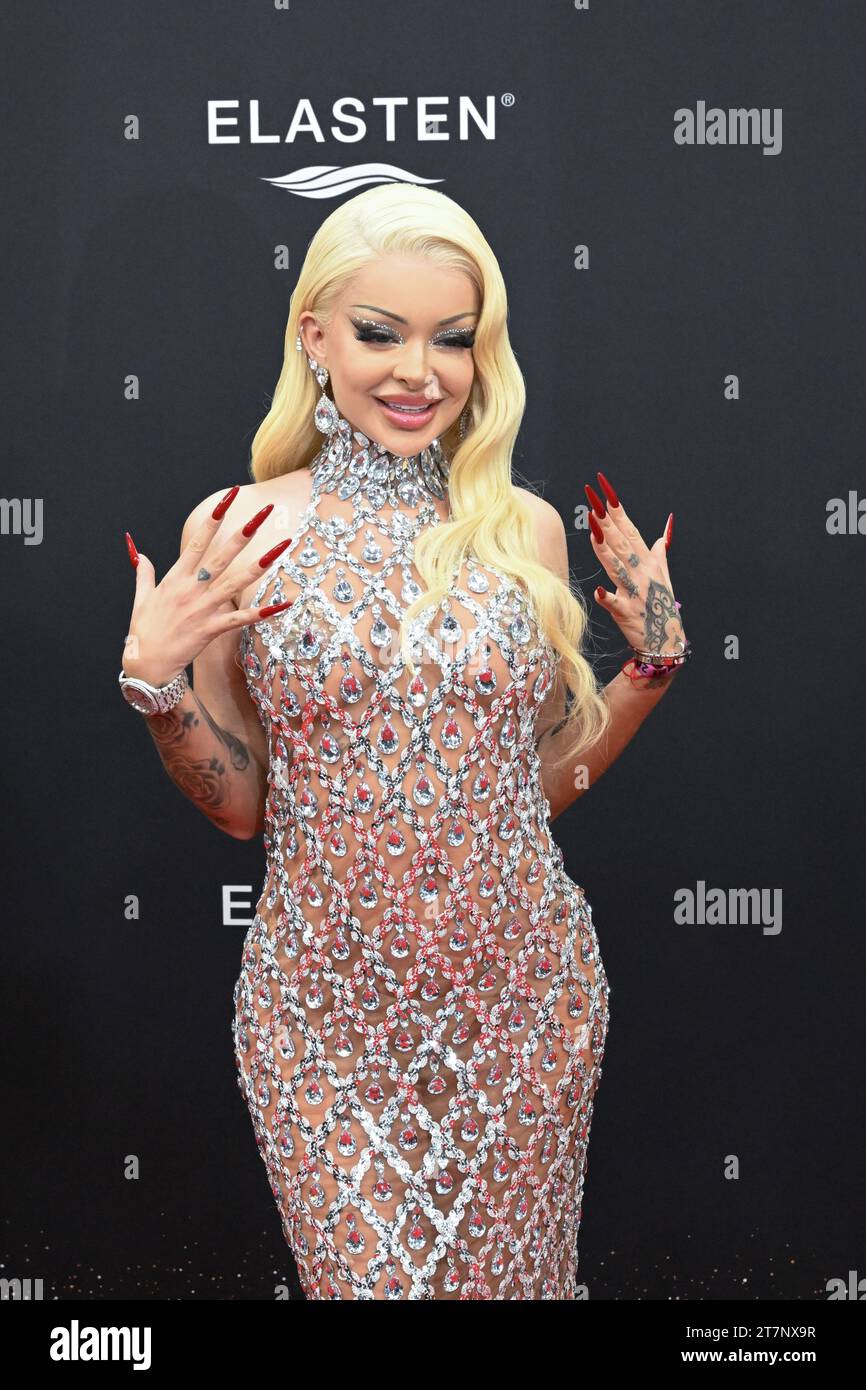 Munich, Germany. 16th Nov, 2023. Singer Katja Krasavice attends the ...