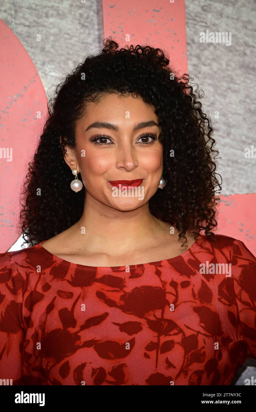 London, UK. 16th Nov, 2023. Riana Duce attends the Napoleon UK Premiere at Odeon Luxe Leicester ...