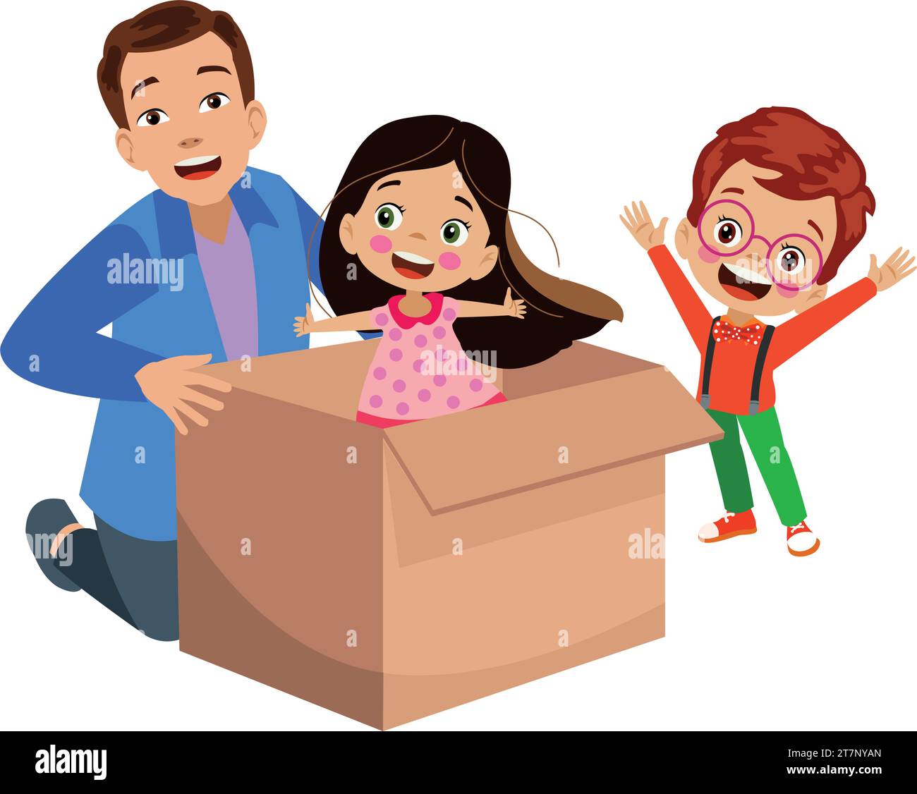 Brother box Stock Vector Images - Alamy