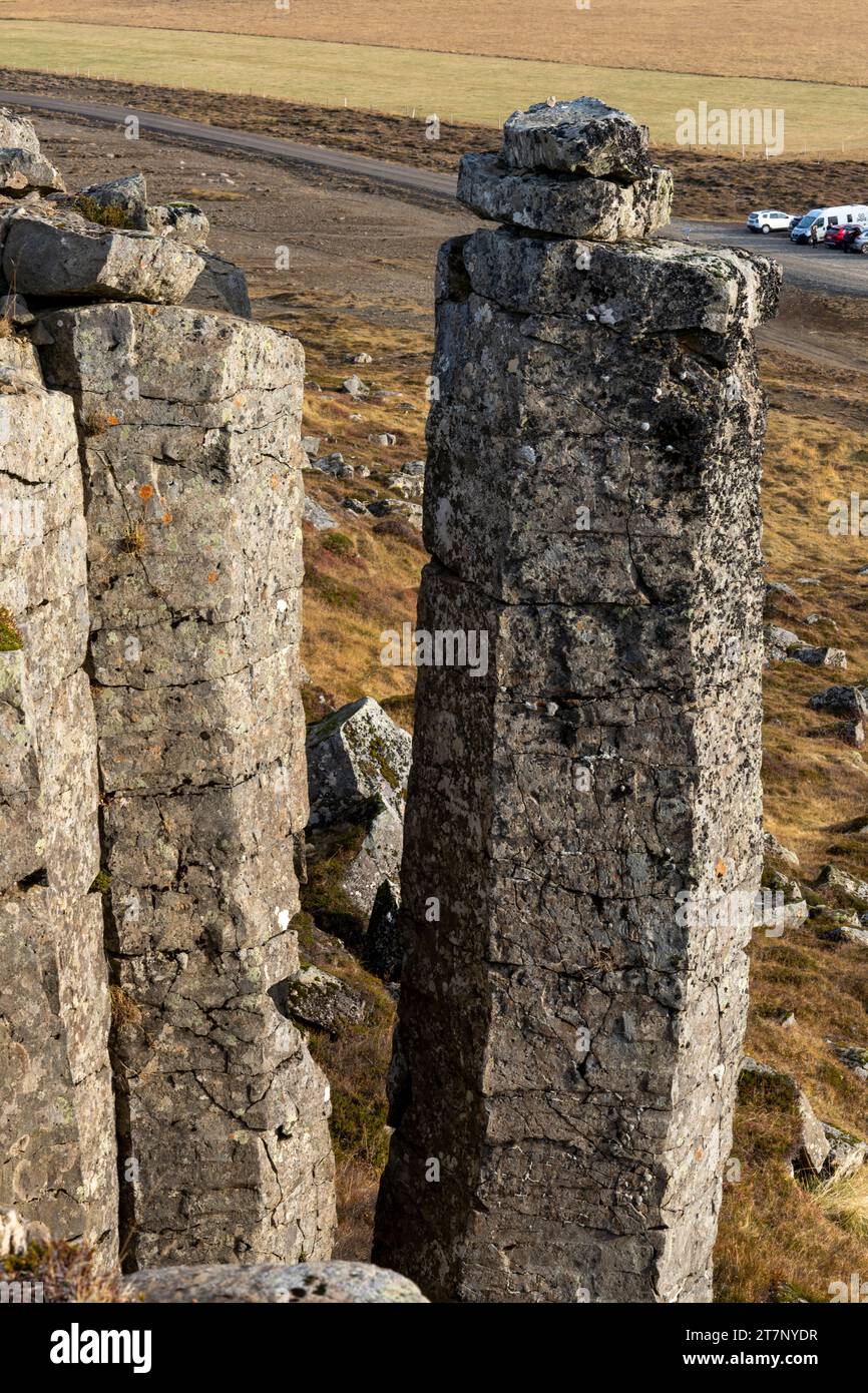 Gerduberg basalt columns in Snaefellsnes Peninsula Iceland Stock Photo ...