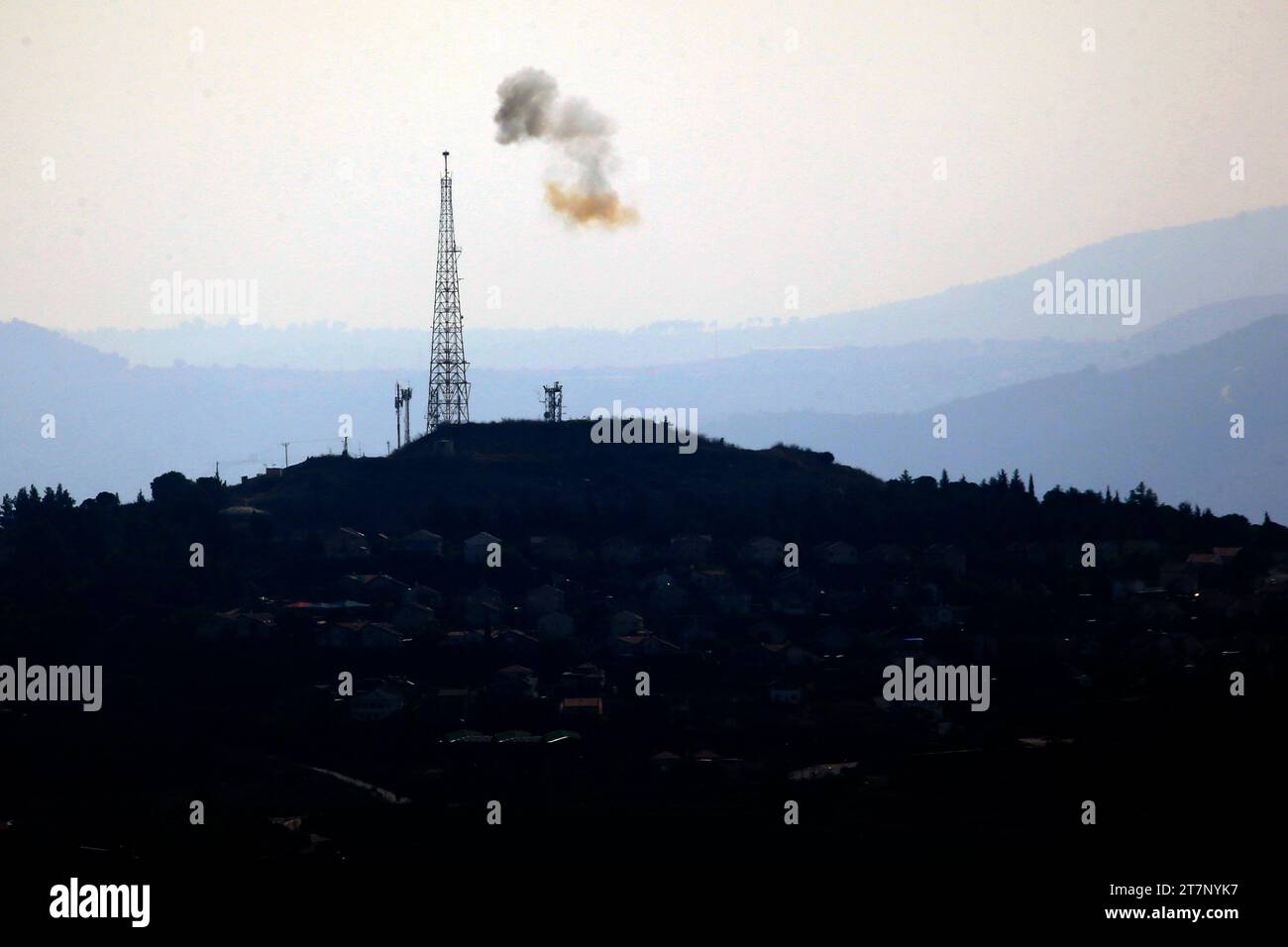 Marjayoun, Lebanon. 16th Nov, 2023. Photo taken on Nov. 16, 2023 from ...