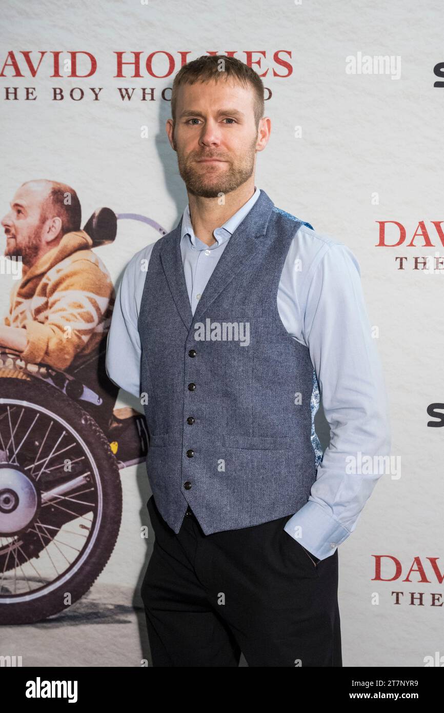 London, UK. 16 November 2023. Mark Ormrod MBE, former Royal Marine, attends the UK premiere of ...