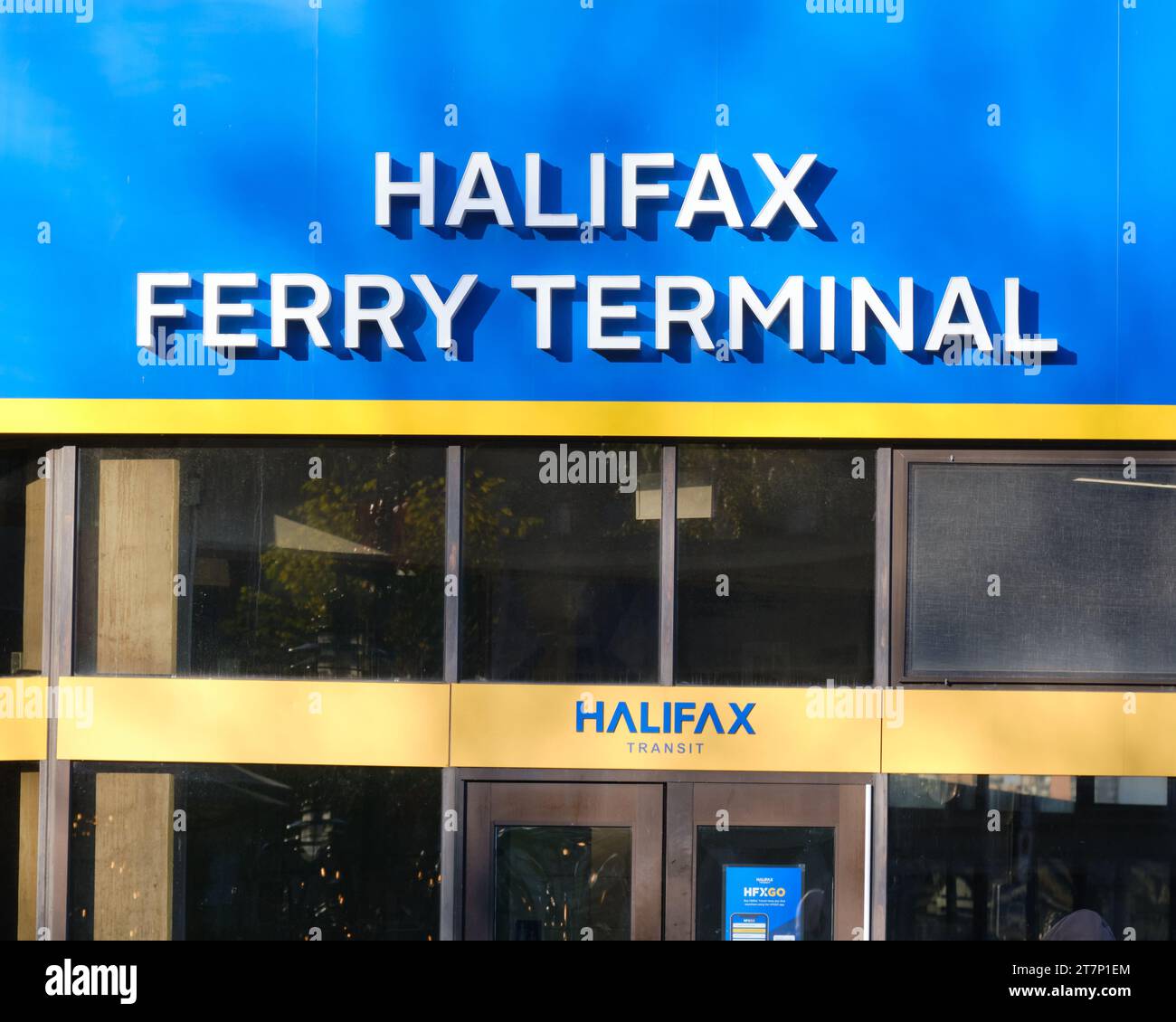 sign at entrance of the Halifax Ferry Terminal. Halifax, Canada Stock ...