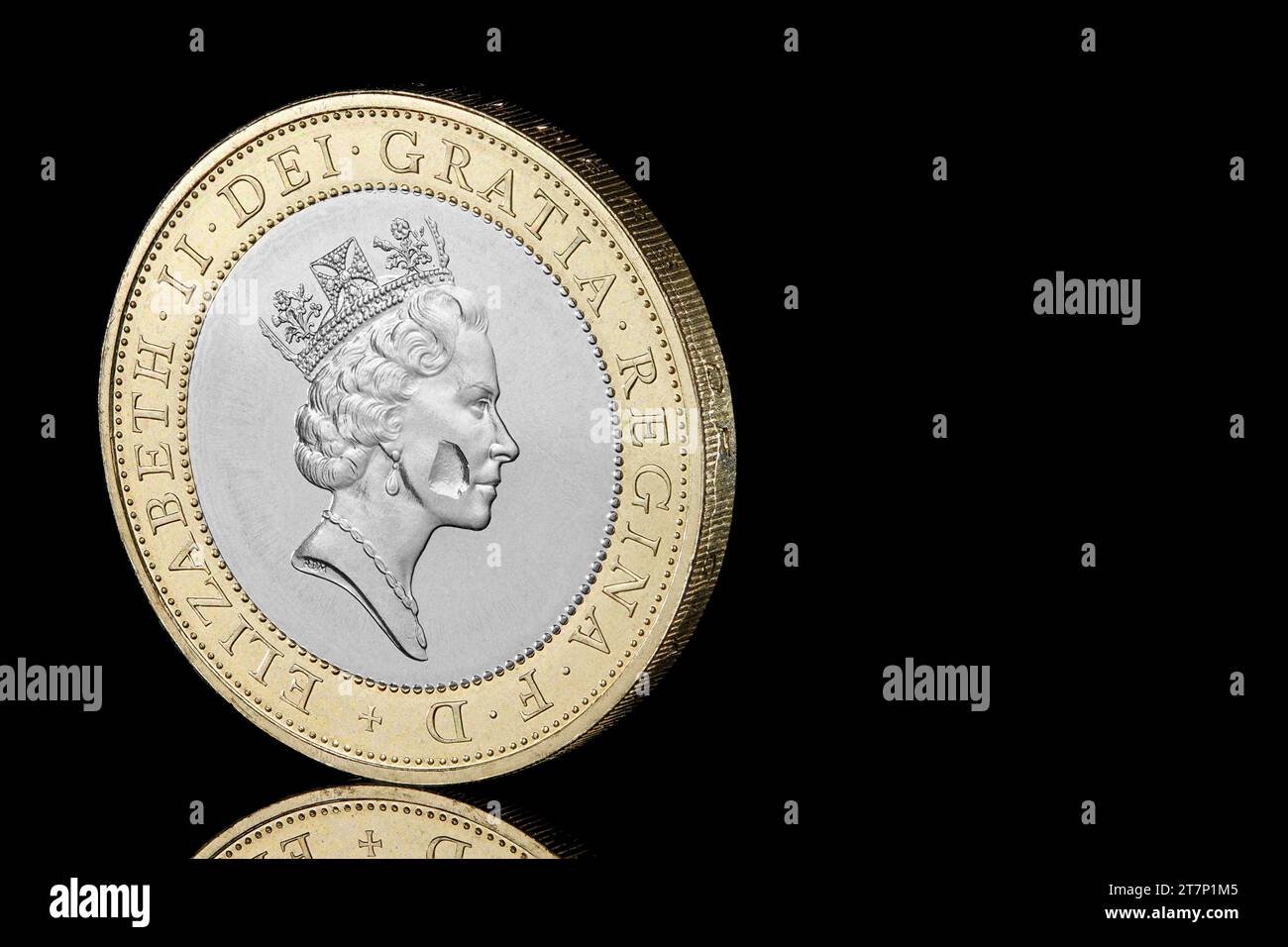 A bimetallic 1997 £2 with a minting error. A big piece of Queen ...