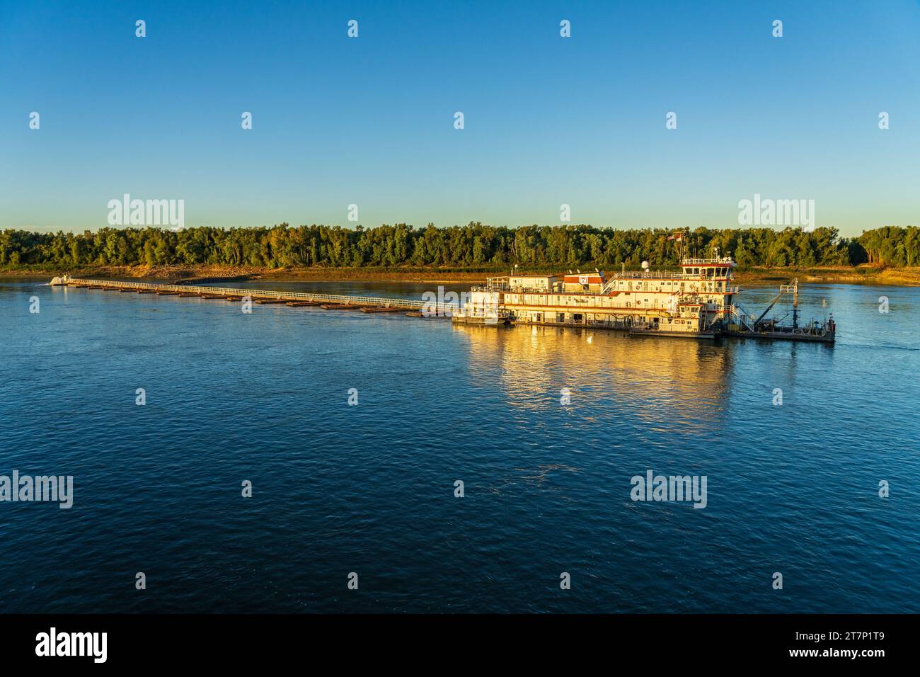 Army Corps of Engineers historic boat MV Potter dredging the ...