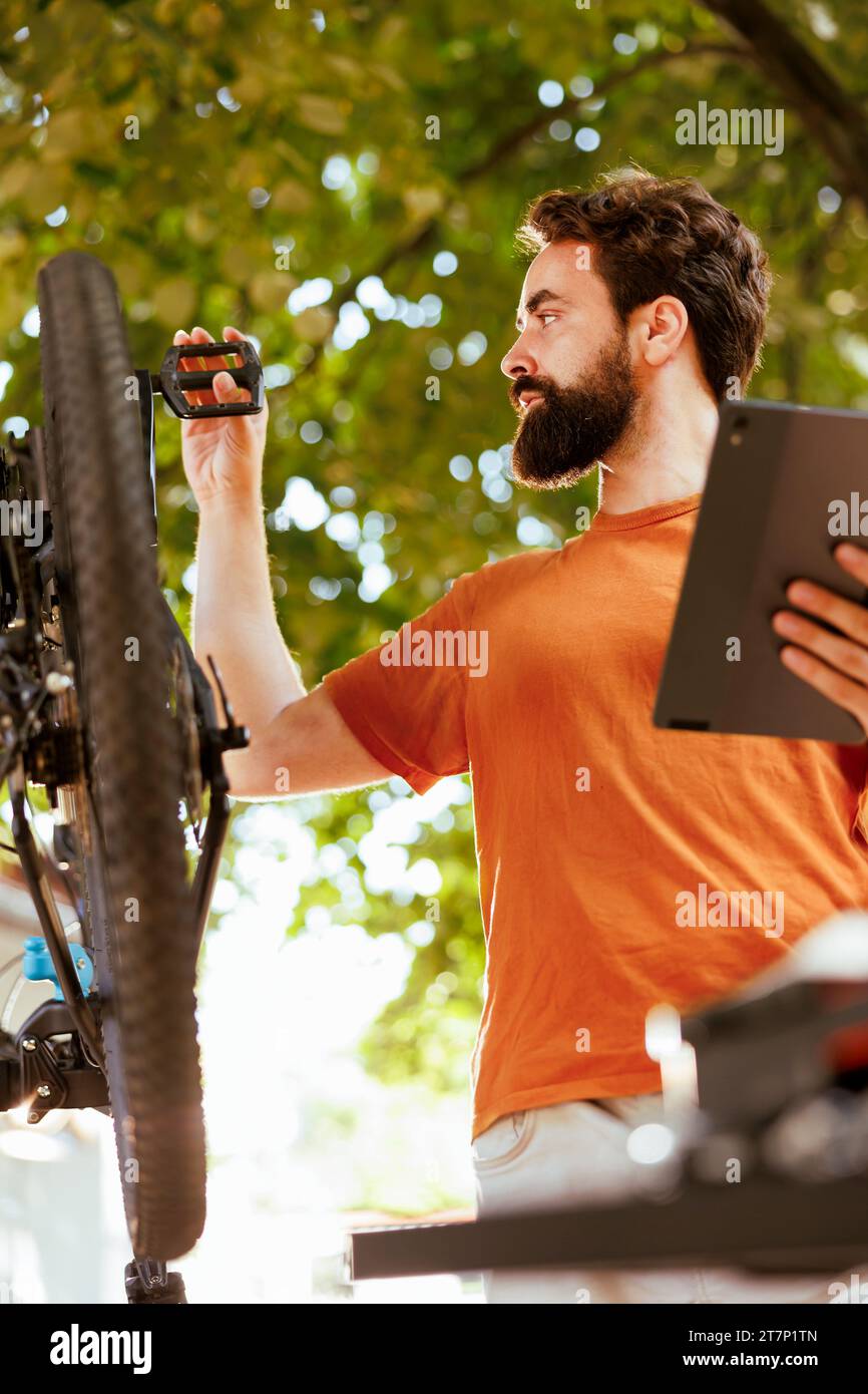 Sports loving male cyclist hi-res stock photography and images - Alamy