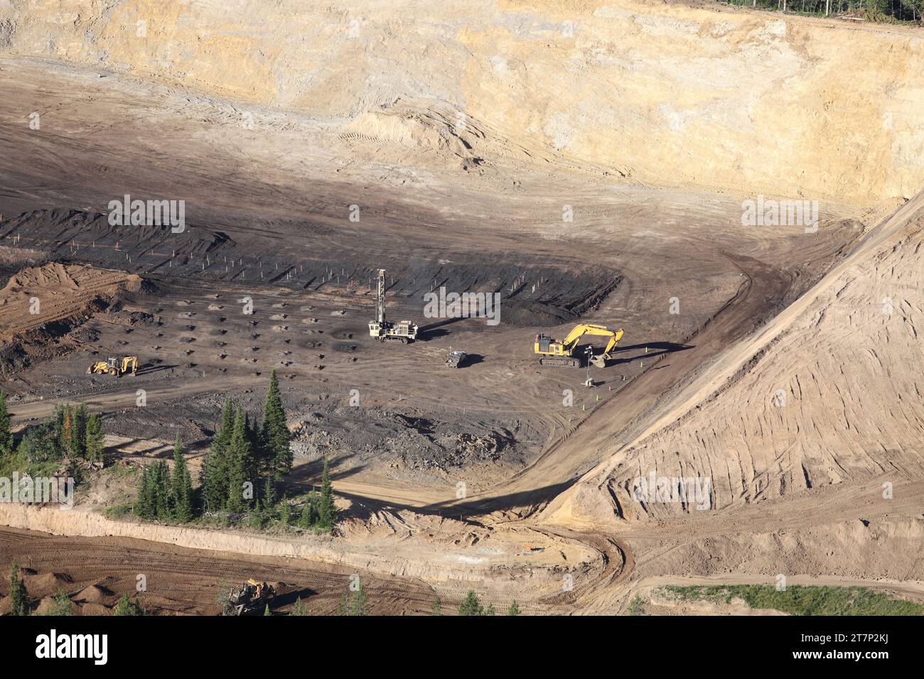 An aerial image of the the Smokey Canyon mine in southeast Idaho, where phosphate is mined to ...