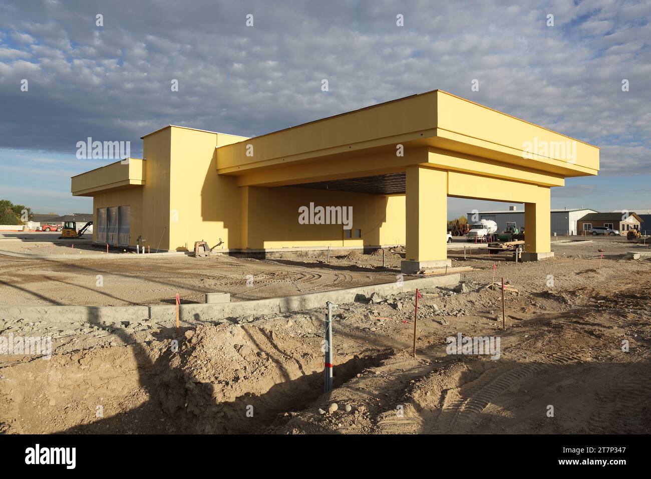 IInsulation applied tp the exterior of a modern bank building, prior to ...