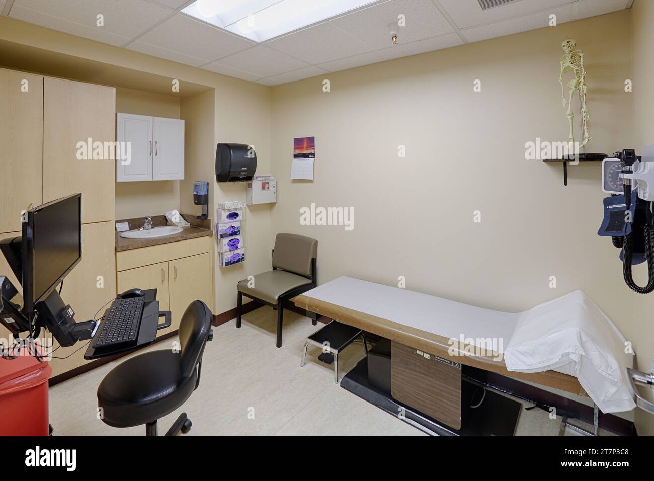 The exam room with modern equipment in a modern doctors examination ...