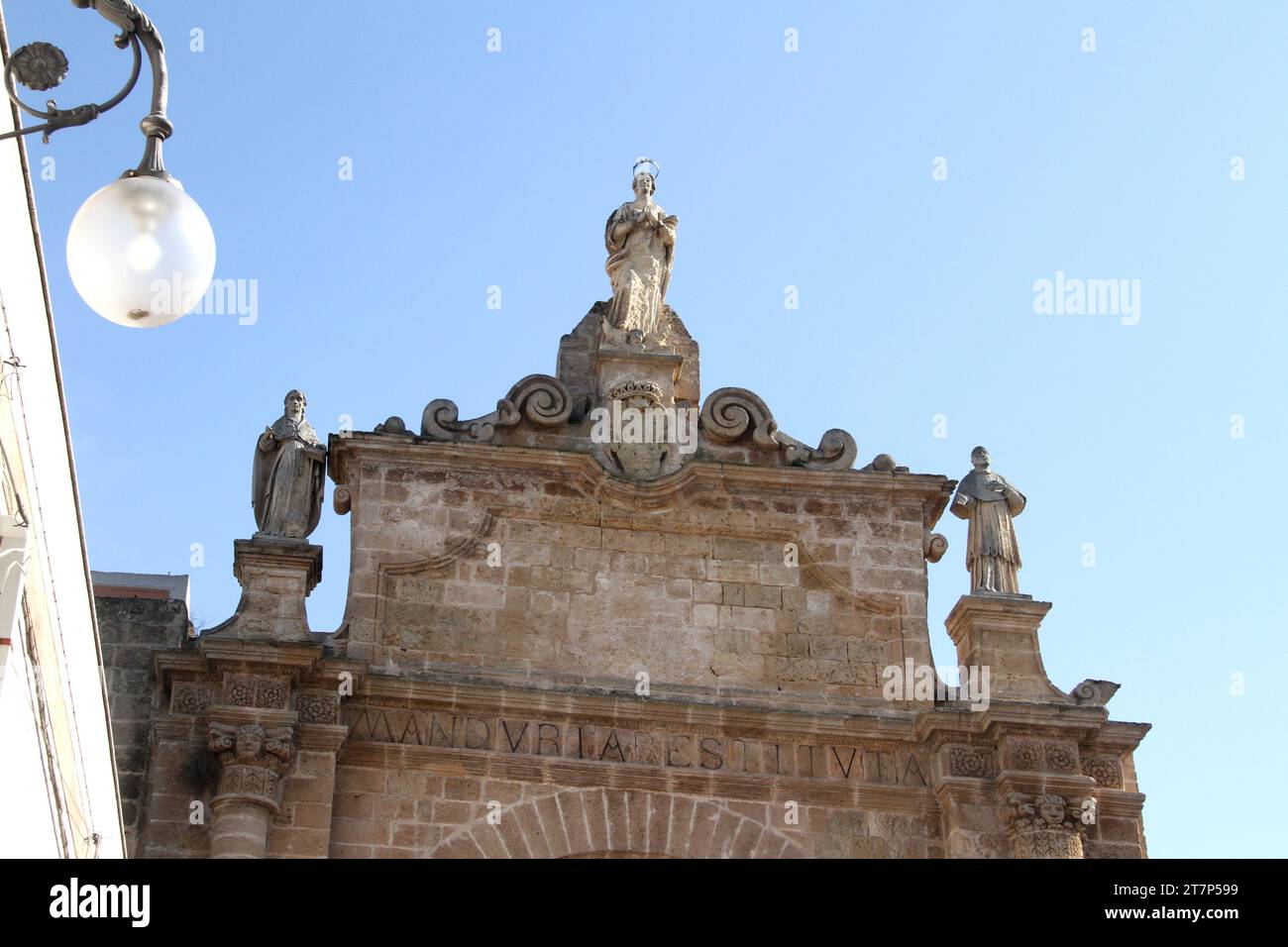 Manduria, Italy. View of the Arch of Sant'Angelo, a historical monument ...