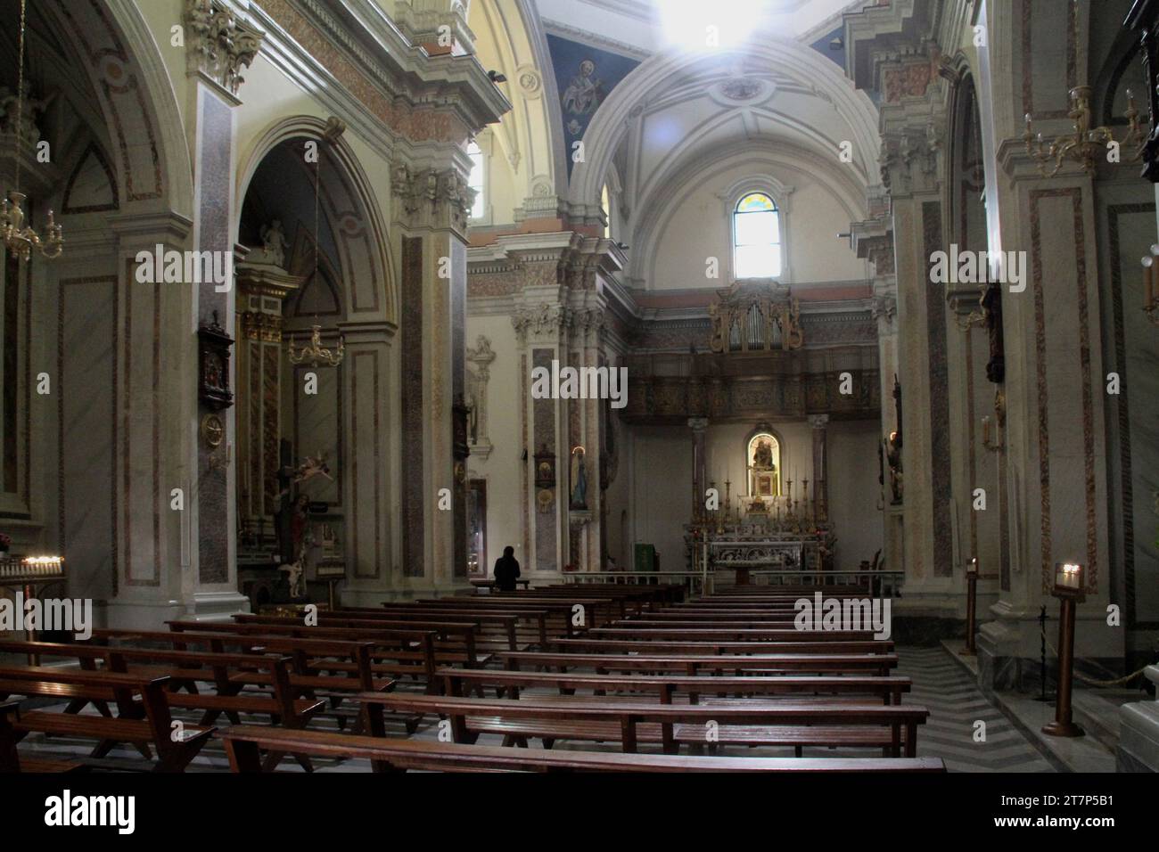 Manduria, Italy. Interior of the 17th century baroque Church of Saint ...