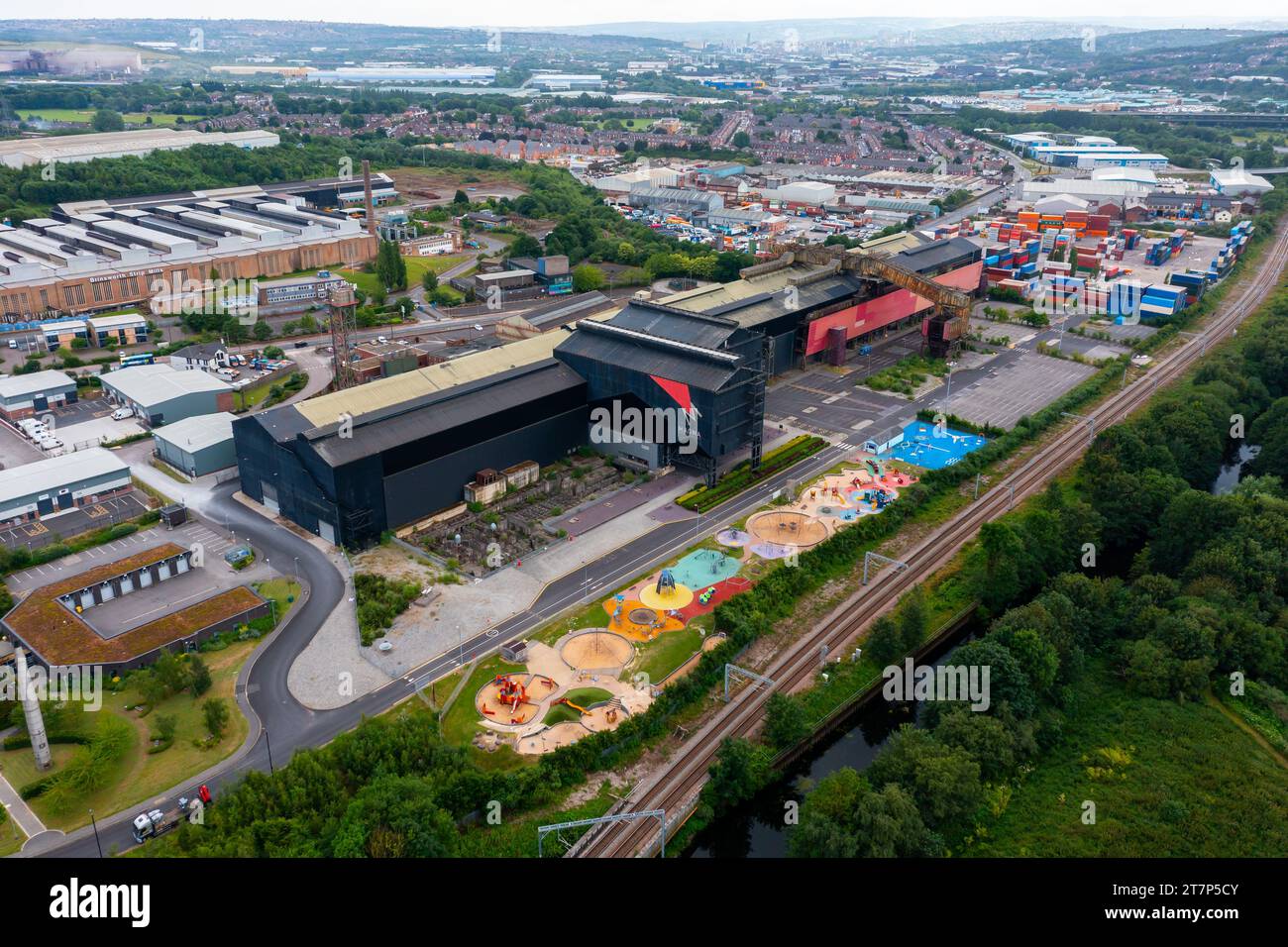 Aerial view of Magna Science Adventure Centre, Rotherham Stock Photo ...