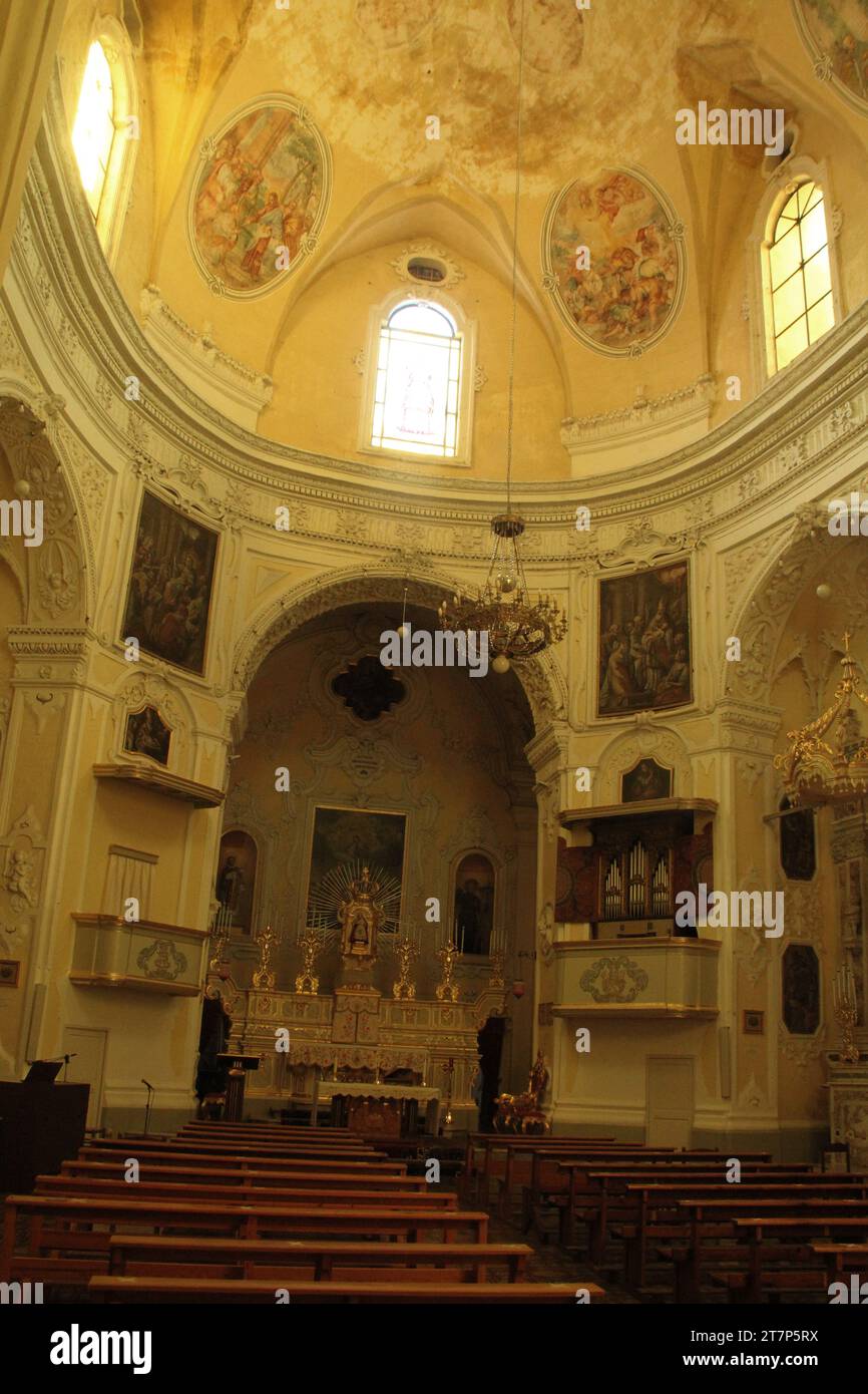 Manduria, Italy. Interior of the 18th century Church of Our Lady of the ...
