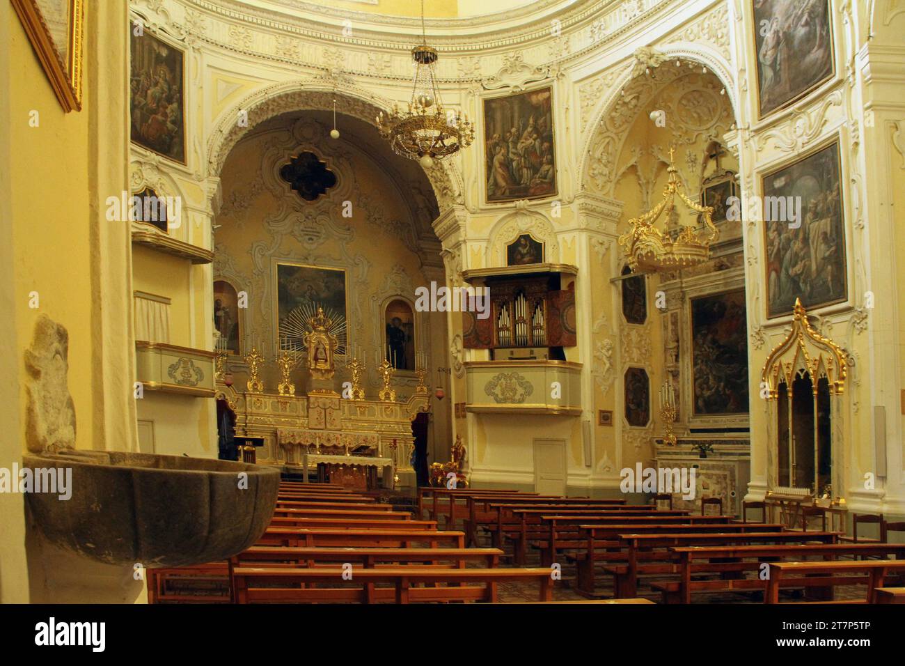 Manduria, Italy. Interior of the 18th century Church of Our Lady of the ...