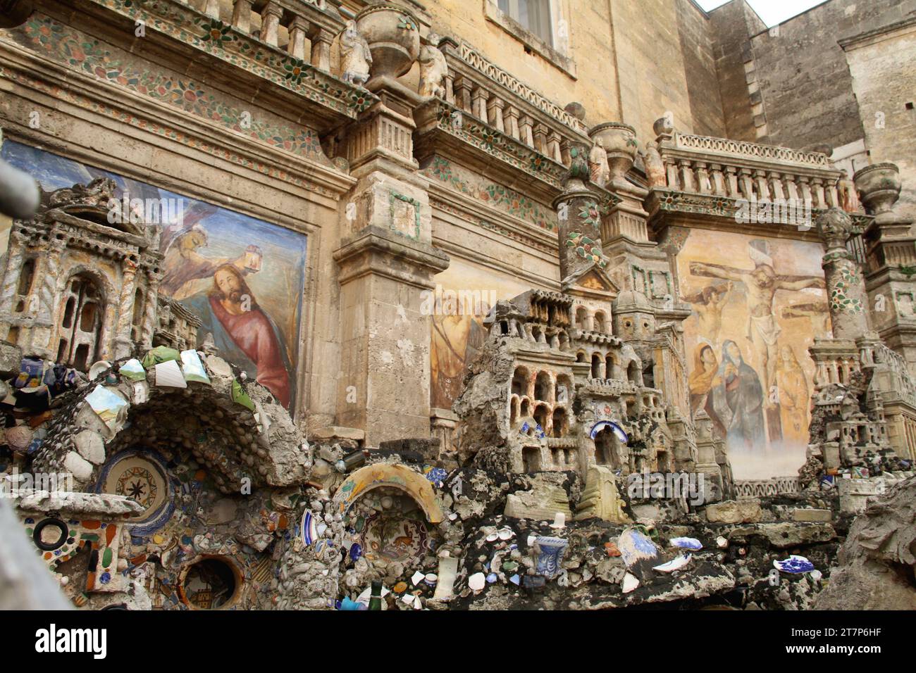 Manduria, Italy. "The Calvary" artwork, made by a local artist using ...