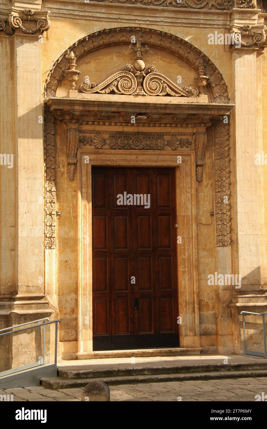 Manduria, Italy. Exterior of the 19th century Chiesa di Santa Lucia ...