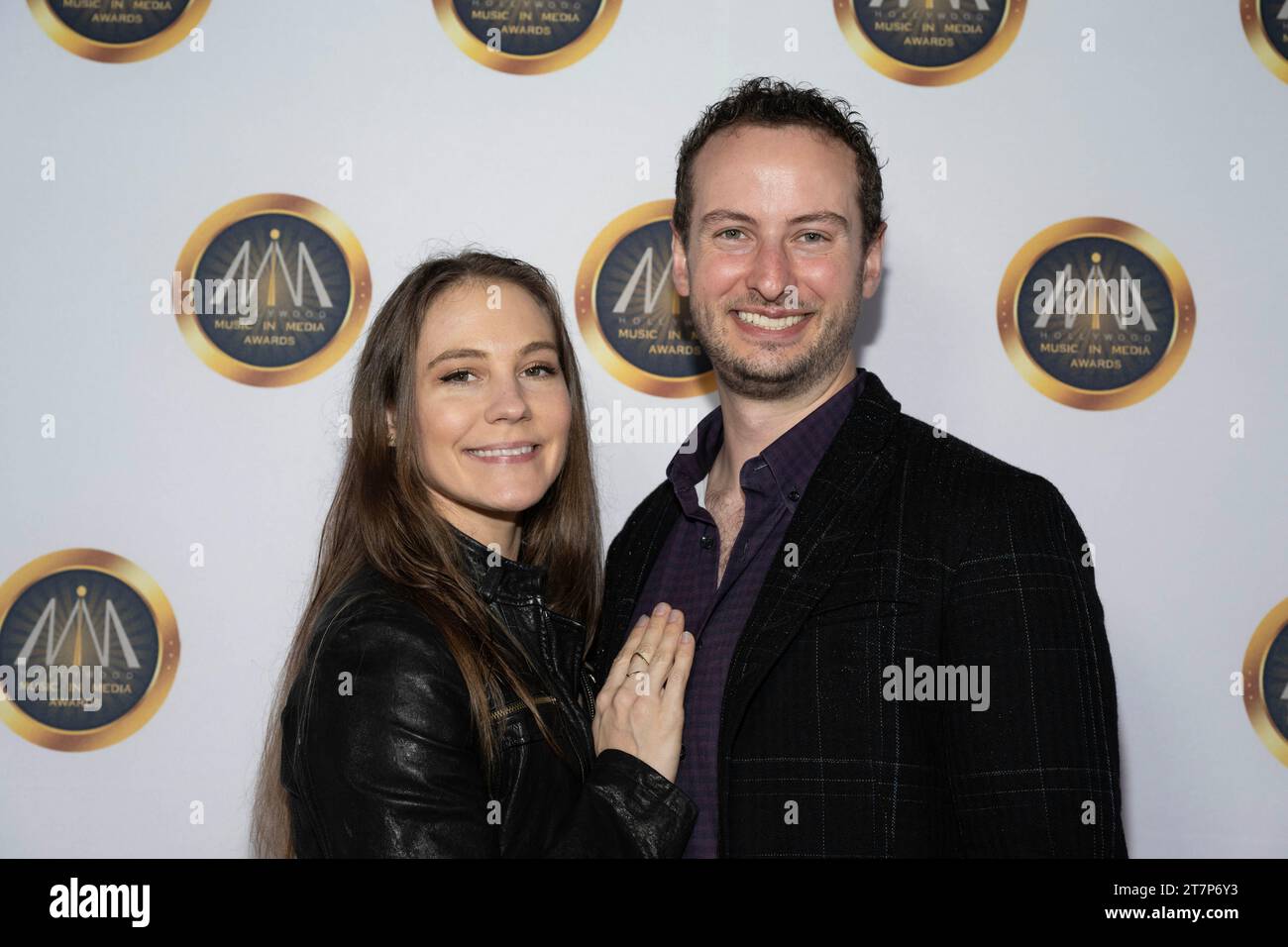 Los Angeles, USA. 15th Nov, 2023. Composer Brendon Williams wih wife ...