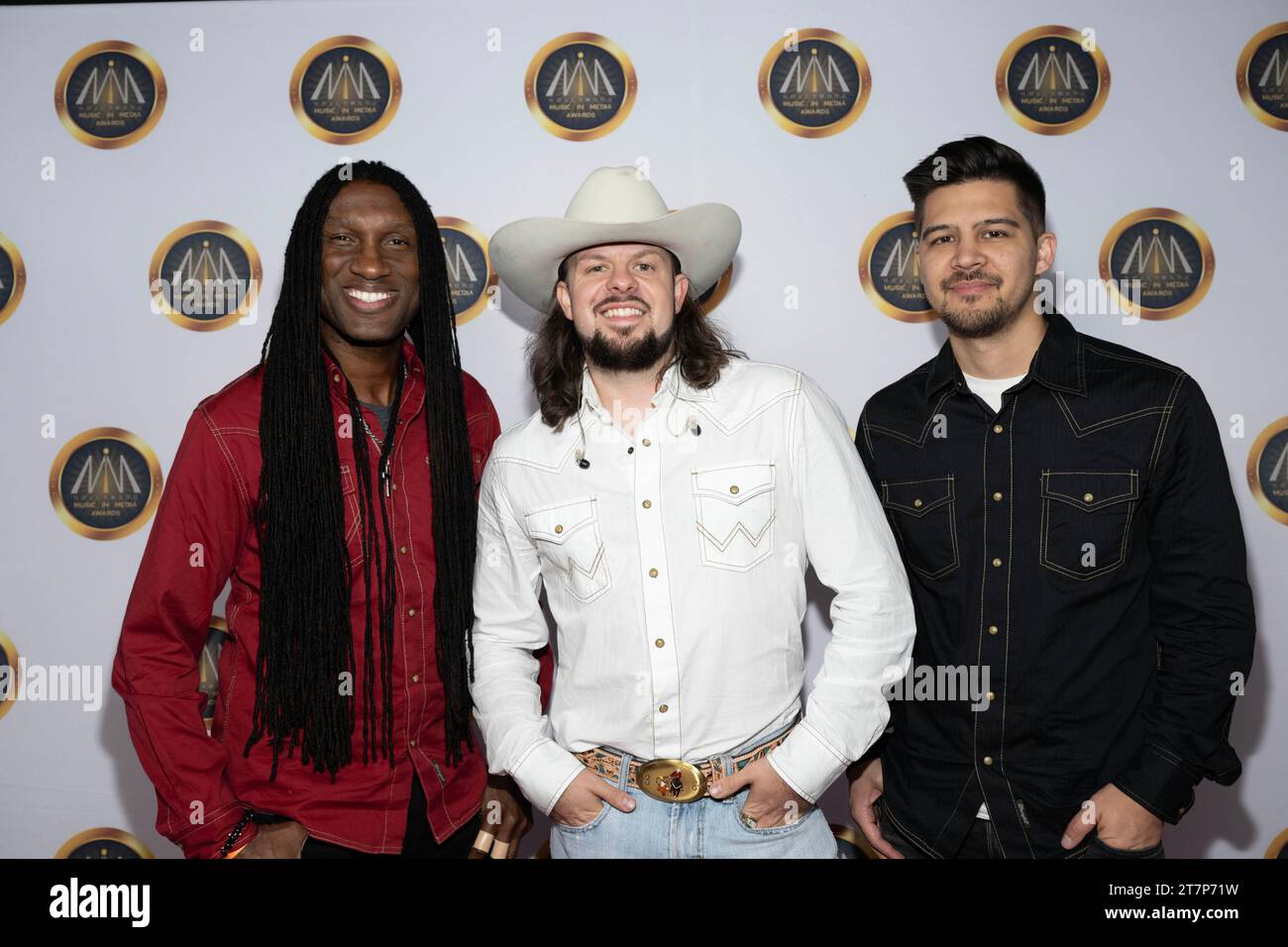 Los Angeles, USA. 15th Nov, 2023. Performer Austin Martin with the band ...
