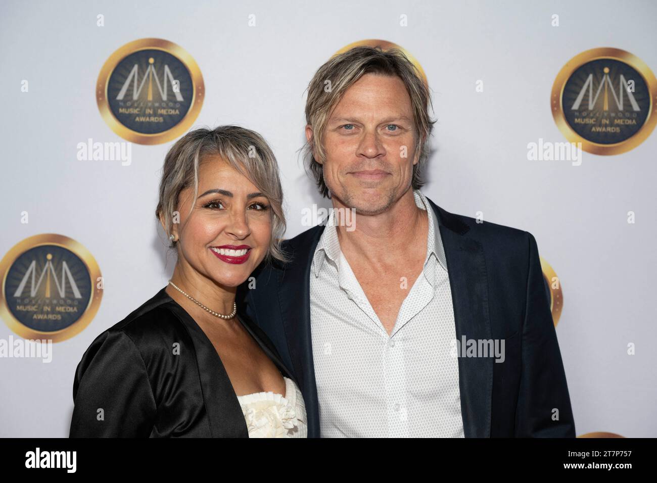 Composer Tommy Fields with wife attends 14th Hollywood Music in Media Awards at Avalon Hollywood ...