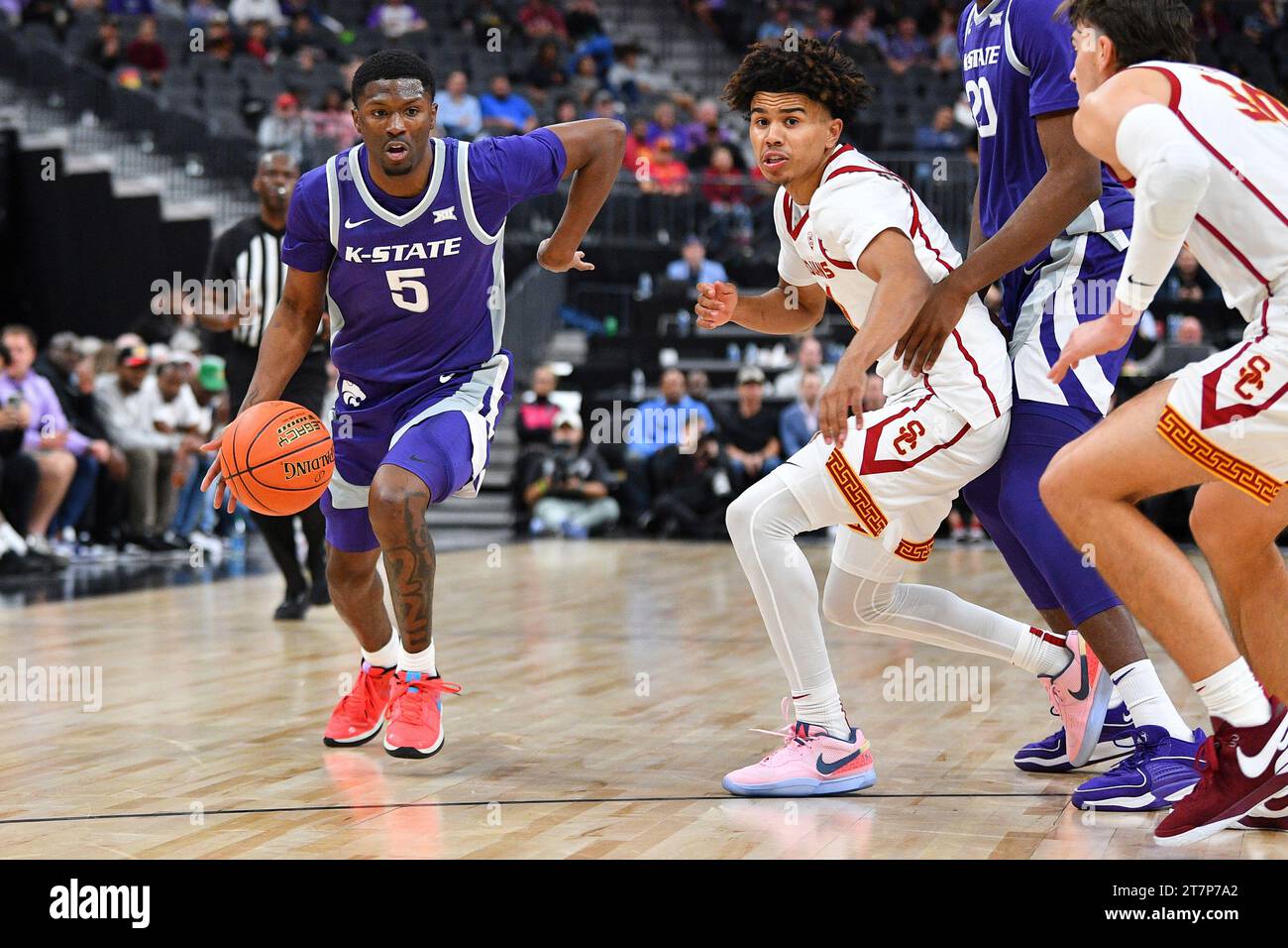 LAS VEGAS, NV - NOVEMBER 06: Kansas State Wildcats guard Dai Dai Ames ...