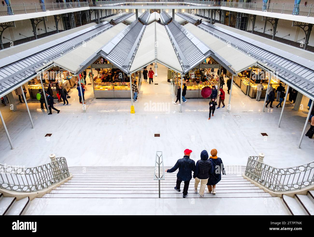 People shopping at Bolhao Market, Mercado do Bolhão, public market ...