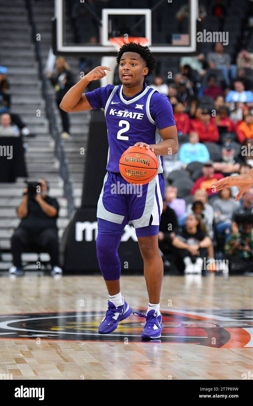 LAS VEGAS, NV - NOVEMBER 06: Kansas State Wildcats guard Tylor Perry (2 ...