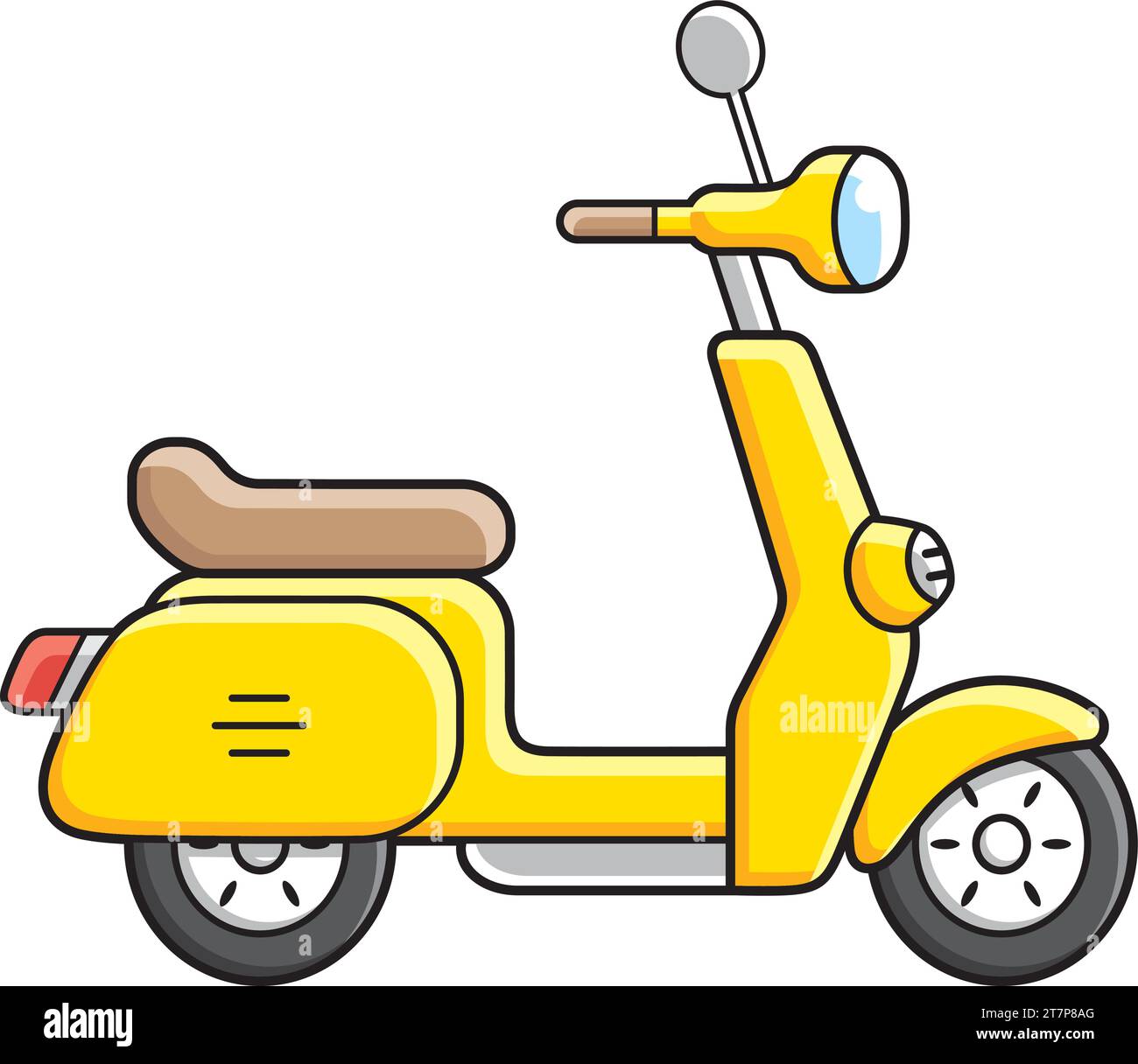 Yellow motor scooter Stock Vector Image & Art - Alamy