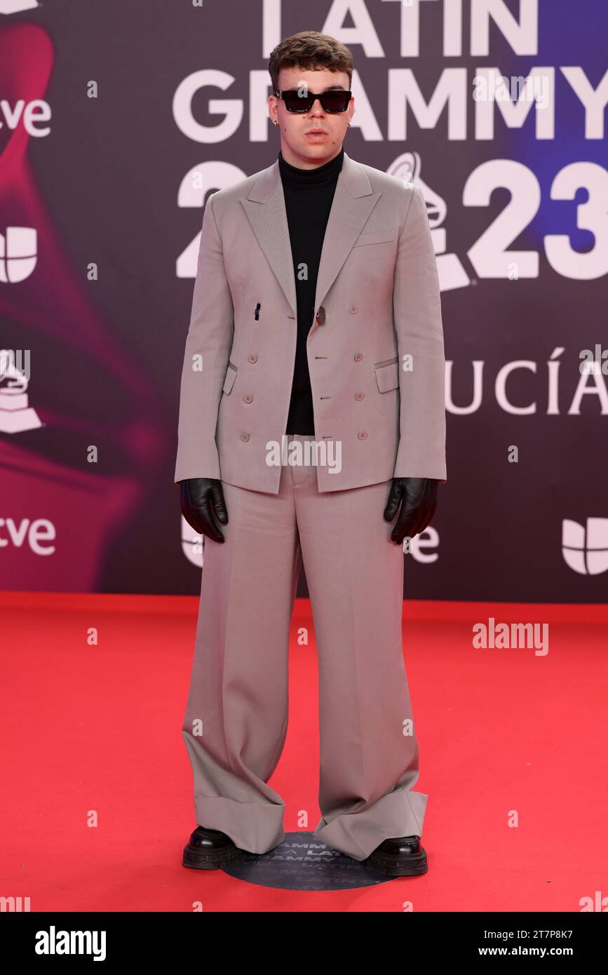 Quevedo arrives at the 24th annual Latin Grammy Awards in Seville ...