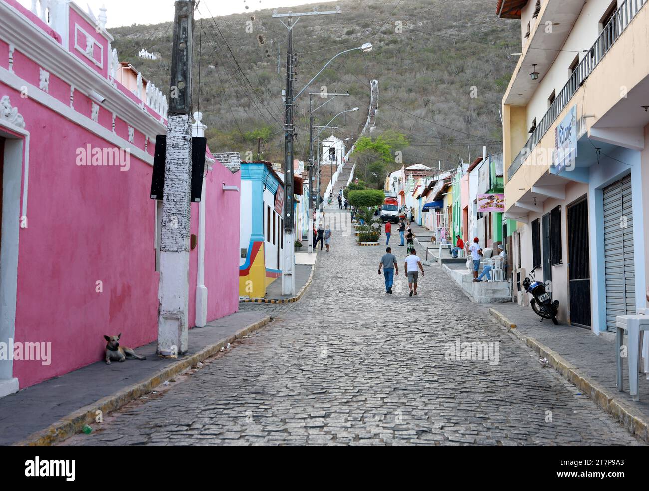 monte santo, bahia, brazil - october 30, 2023: slope to the Santuario ...