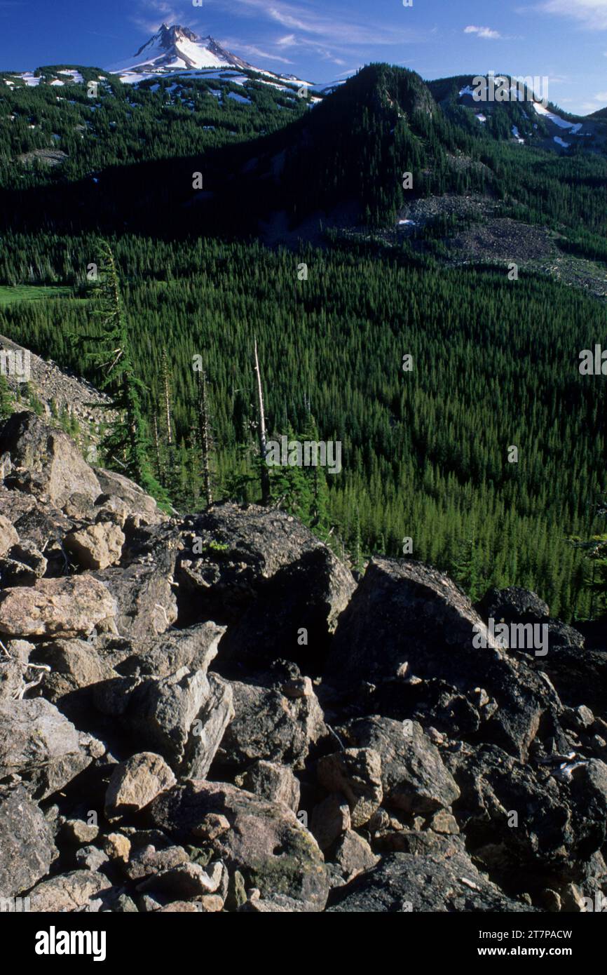 Mt Jefferson & Pyramid Peak from PCT South of Ruddy Hill, Olallie Lake ... Mt Jefferson & Pyramid Peak from PCT South of Ruddy Hill, Olallie Lake ...