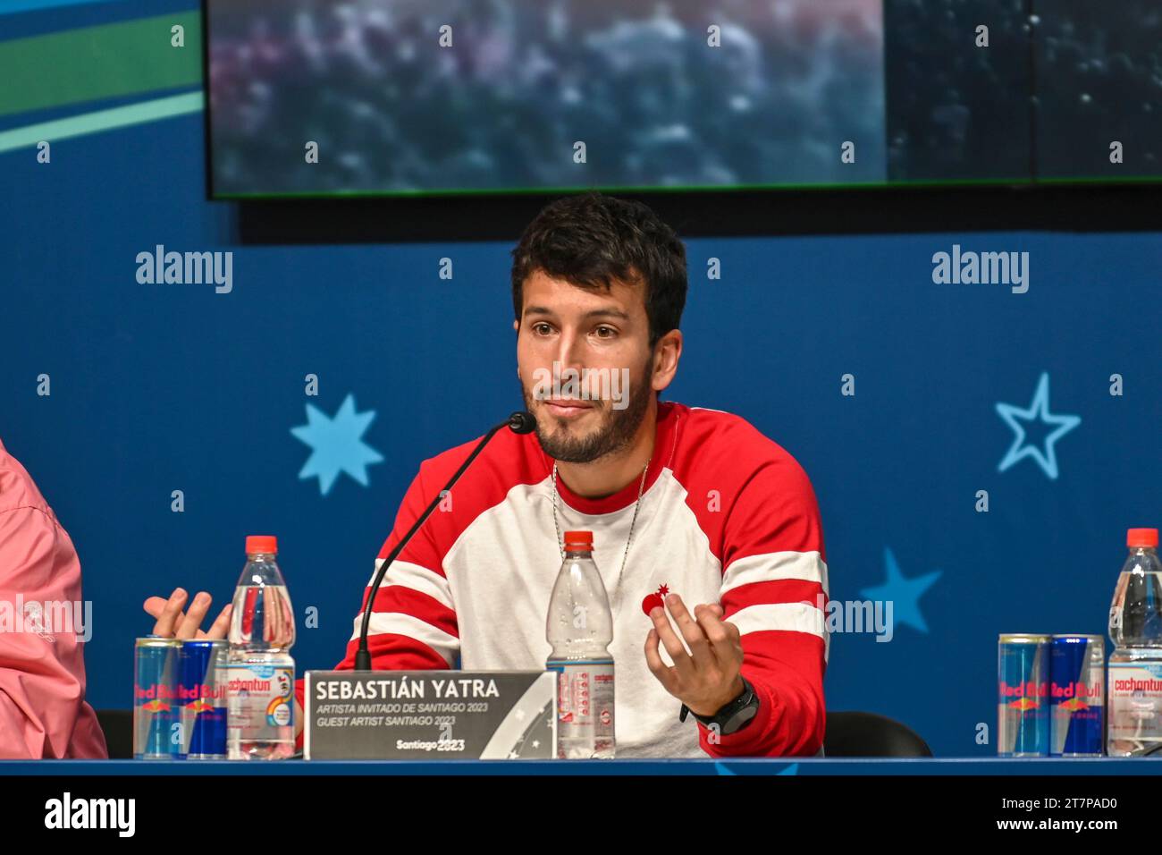 Santiago, Chile - october 19, 2023: Press conference with Colombian ...