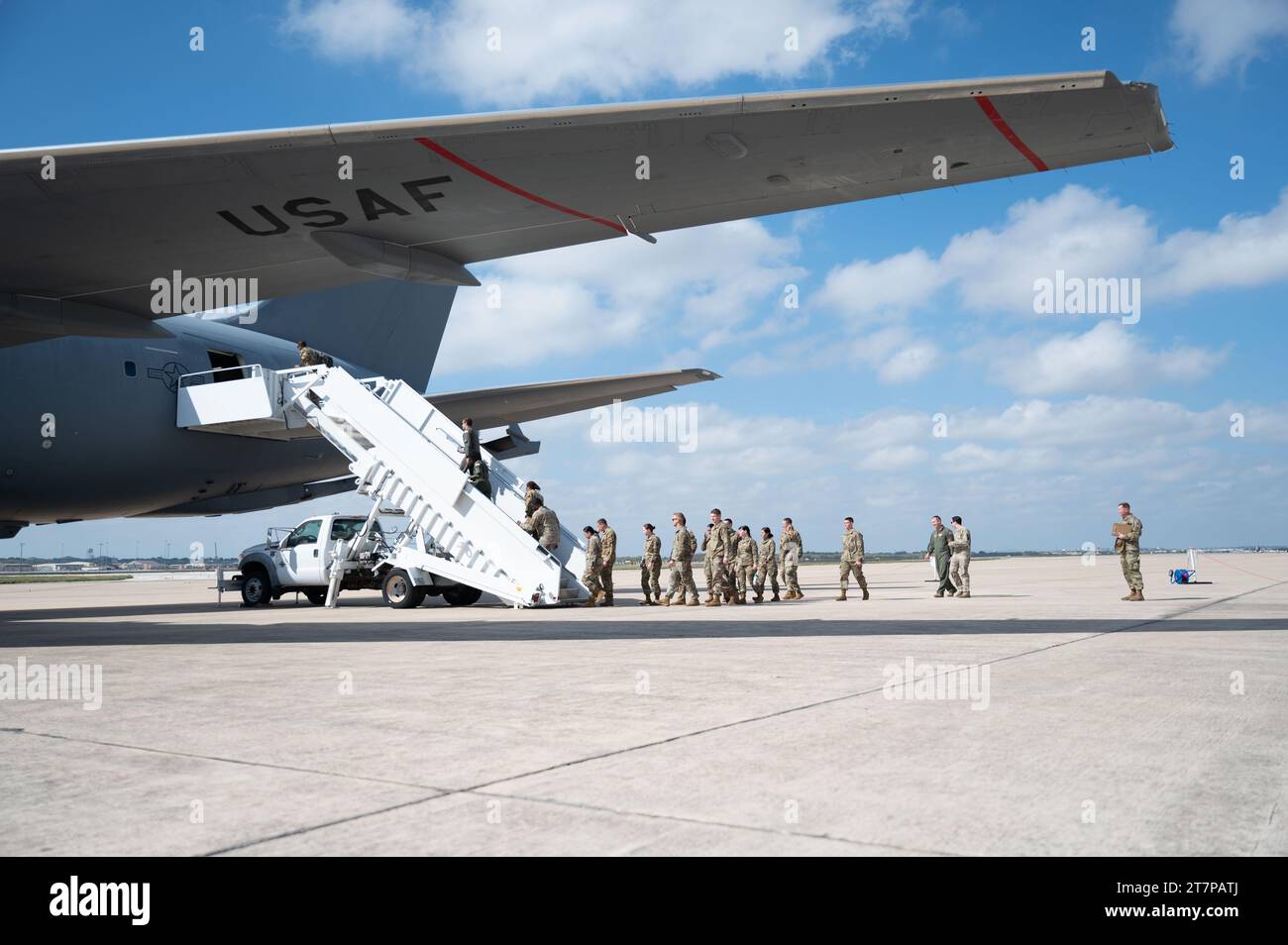 Student boom operators tour the KC-46 Pegasus Nov. 8, 2023 at Kelly ...
