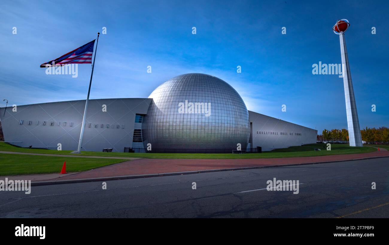Springfield MA—Nov 8, 2023; outside view of Naismith Memorial ...