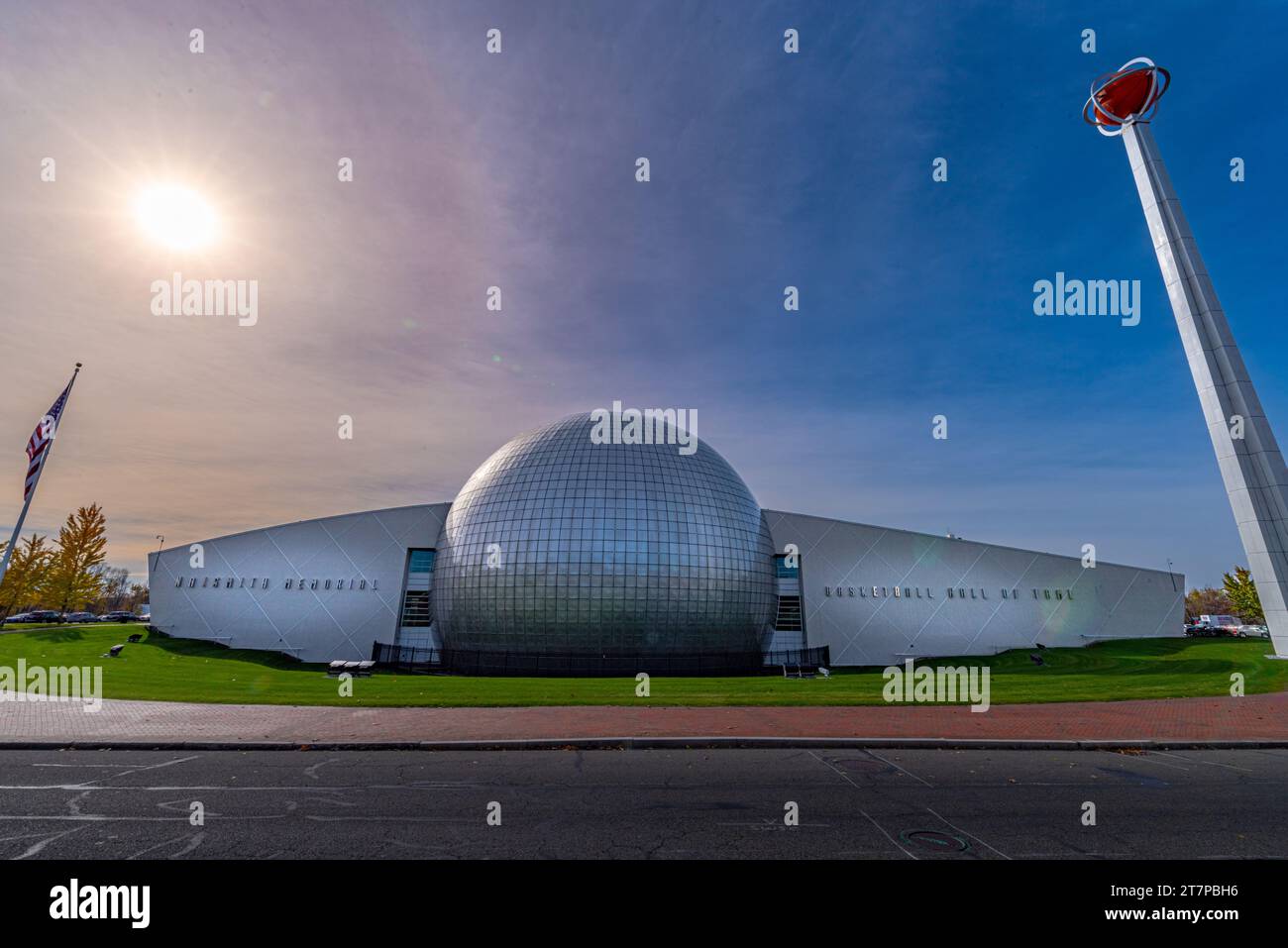 Springfield MA—Nov 8, 2023; outside view of Naismith Memorial ...