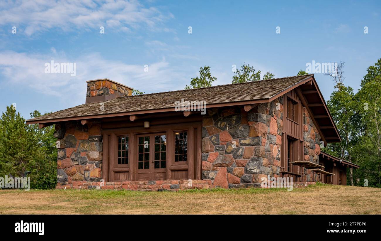Historic Lakeview Shelter in Gooseberry Falls State Park in Minnesota ...