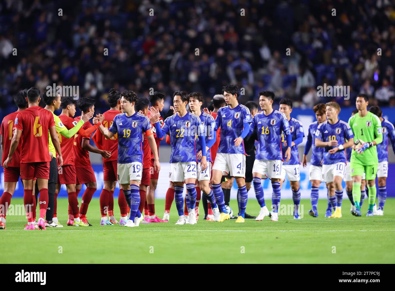Osaka, Japan. 16th Nov, 2023. Japan team group (JPN) Football/Soccer ...
