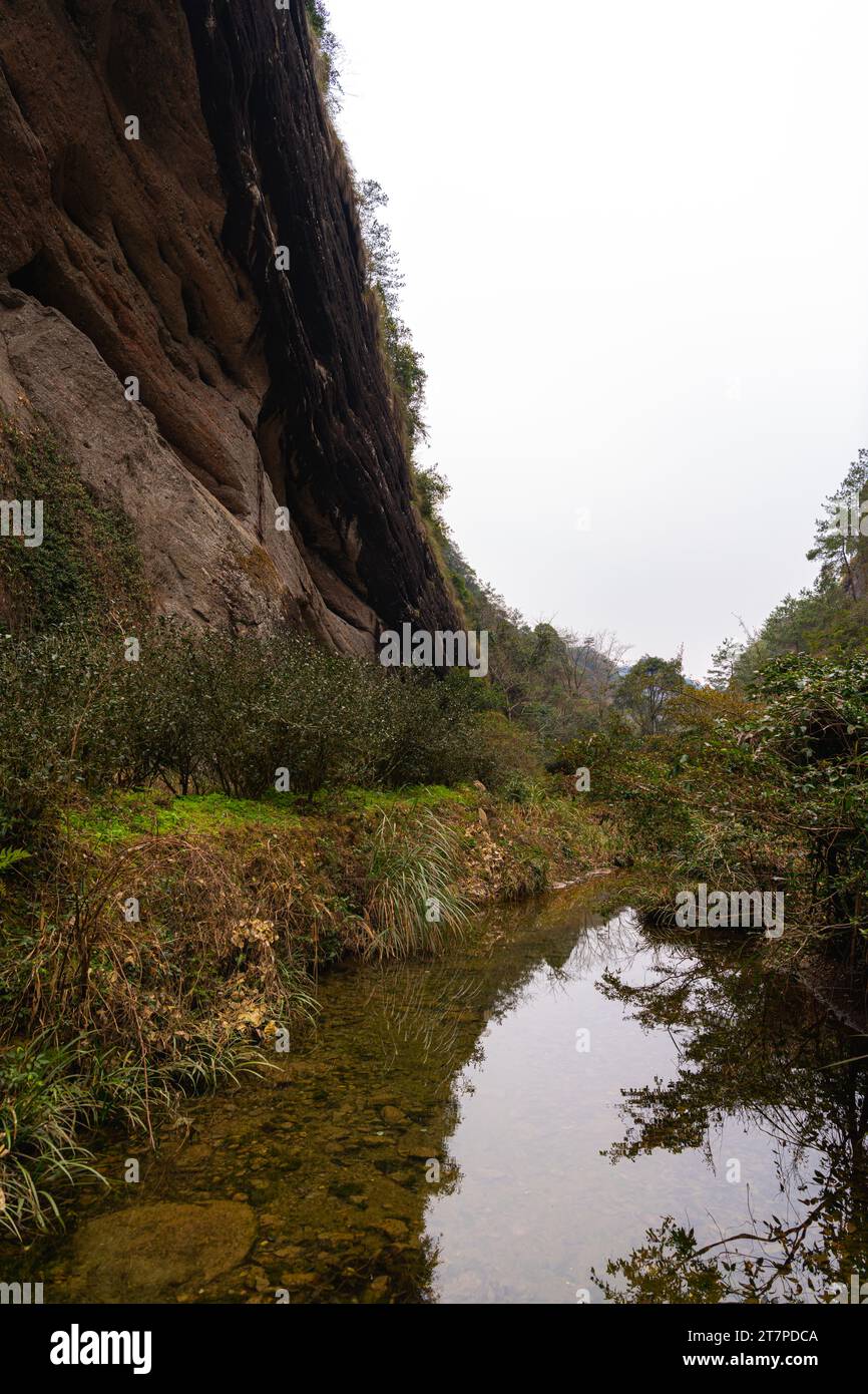 The river in Wuyishan scenic area of Fujian Province China. Background ...
