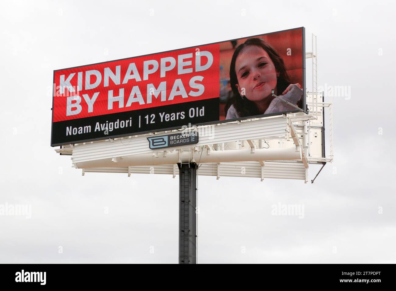 A rotating, digital billboard displaying photos of the some of the more ...