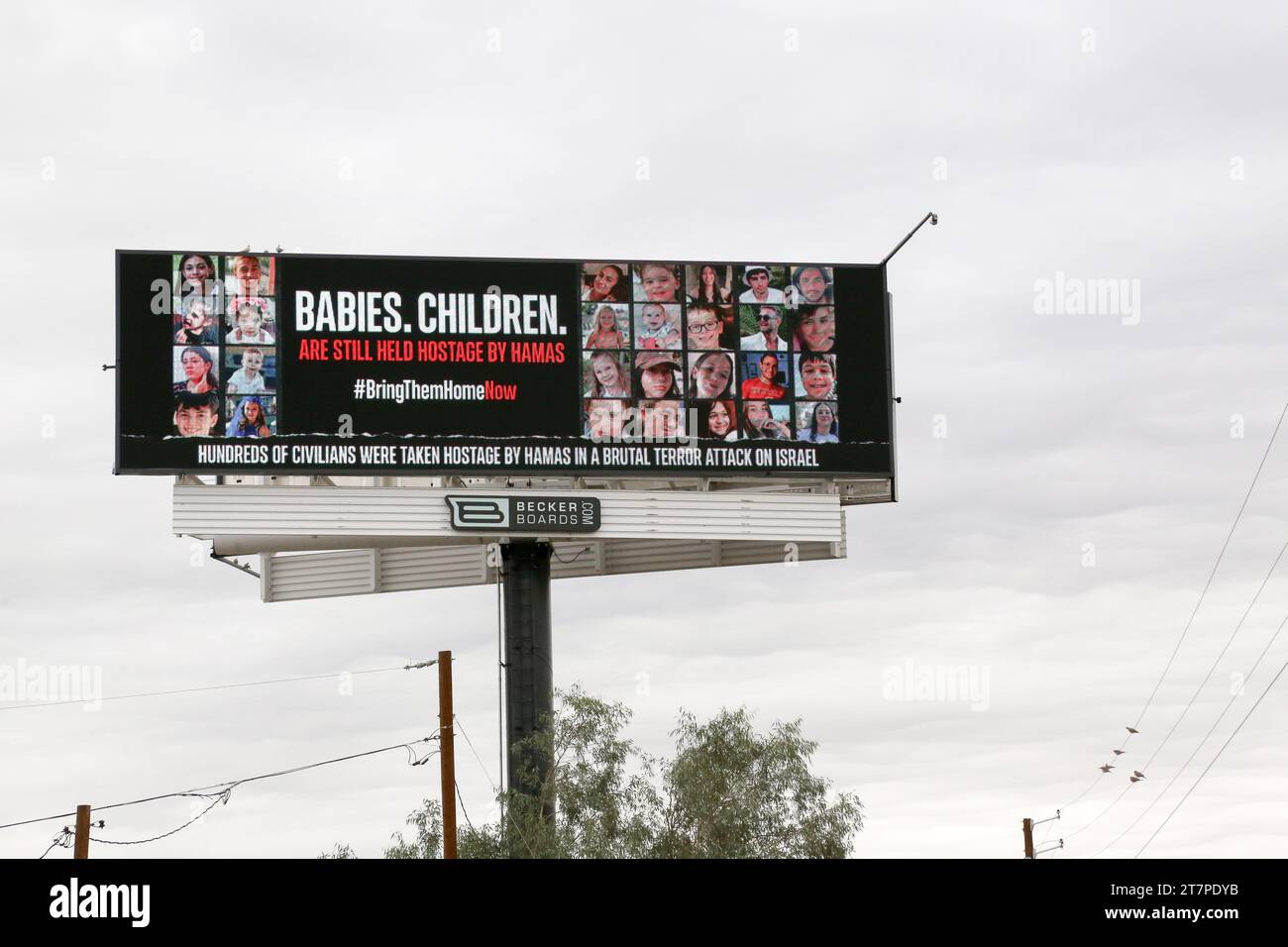 A rotating, digital billboard displaying photos of the some of the more ...
