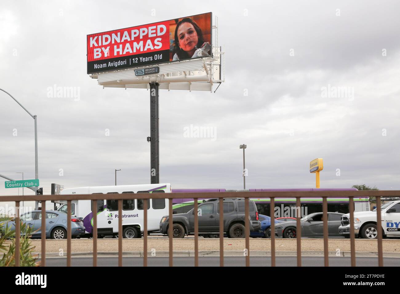 A rotating, digital billboard displaying photos of the some of the more ...