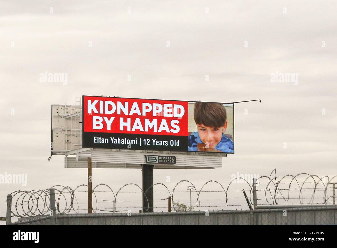 A rotating, digital billboard displaying photos of the some of the more ...