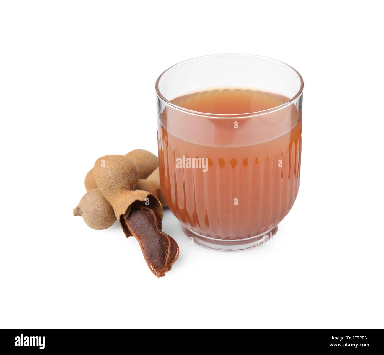 Glass of tamarind juice and fresh fruits isolated on white Stock Photo ...